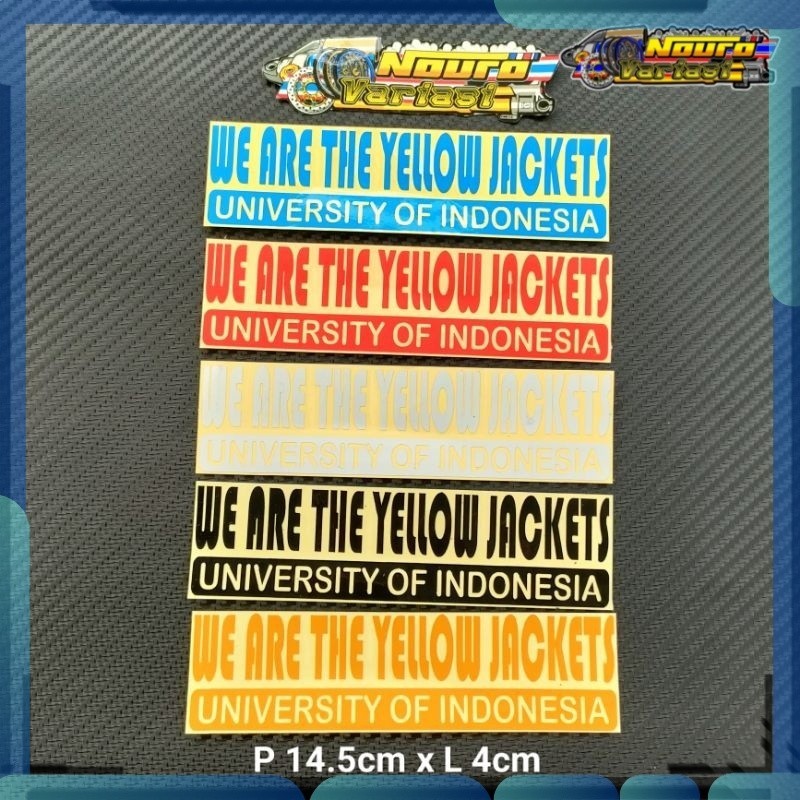 Jual Sticker Stiker cutting we are the yellow jackets university of ...