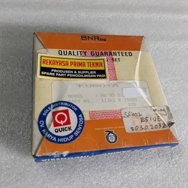 Jual RD95DI RING PISTON RINGnya saja merk BNR NPR untuk disel KUBOTA ...