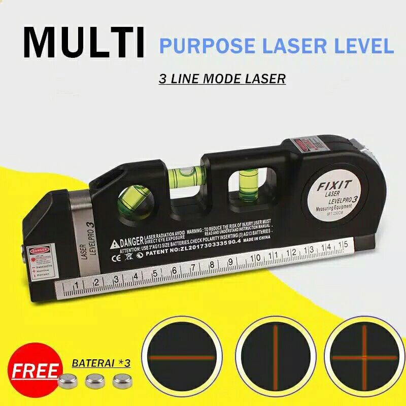 Jual Meteran Laser Waterpass Digital 4 in 1 Level Measure Ruler Level ...