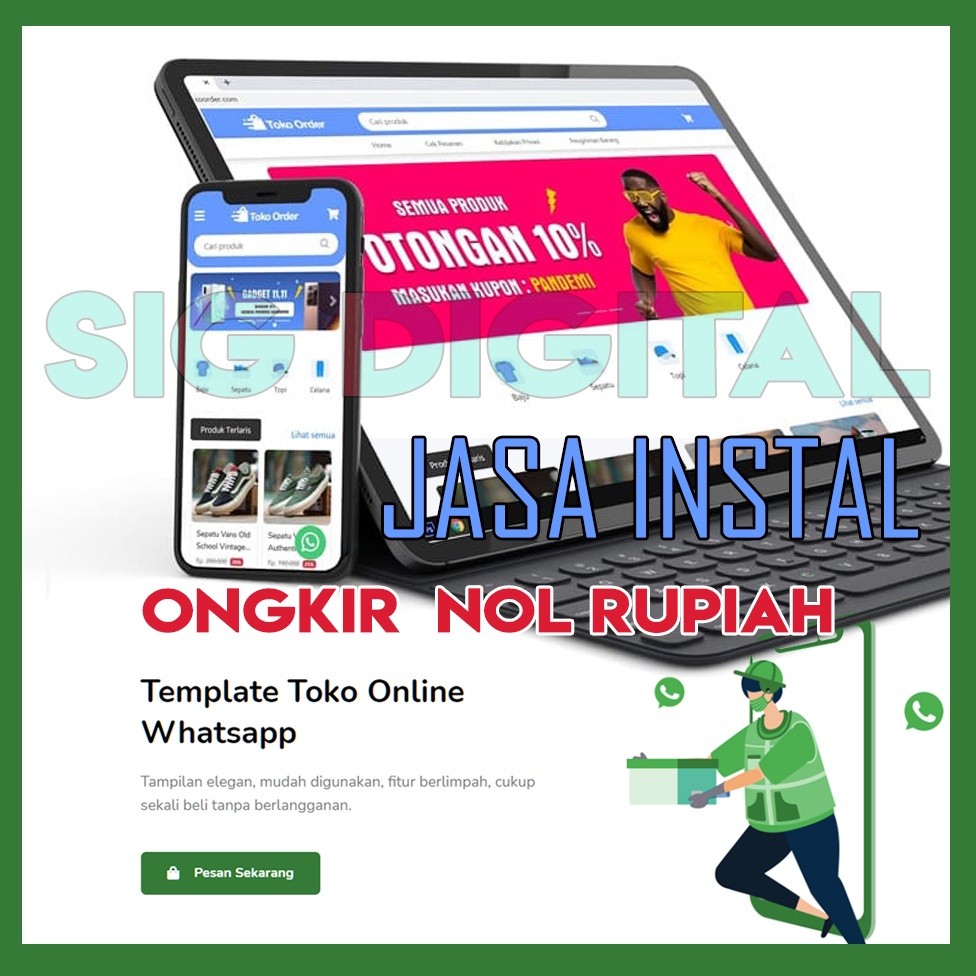 Jual JASA INSTAL TOKO ORDER - TEMPLATE TOKO ONLINE FISIK DIGITAL ATAU ...