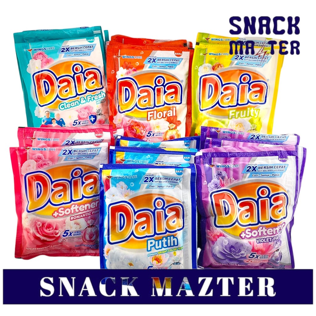 Jual Daia Detergent Bubuk Renceng - 6 bks x 47gr | Shopee Indonesia