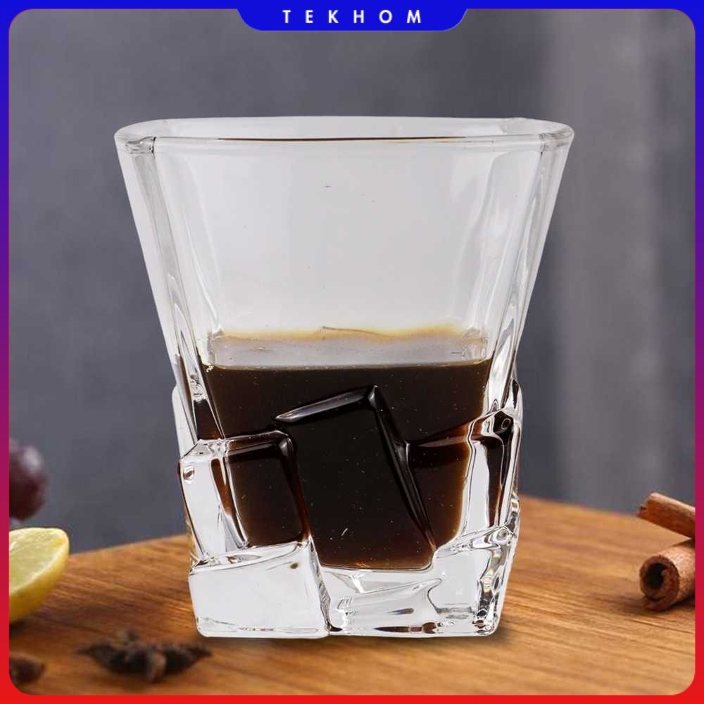 Jual One Two Cups Gelas Whisky Crystal Cube Cut Rock Glass 285ml - YJ101 | Shopee Indonesia
