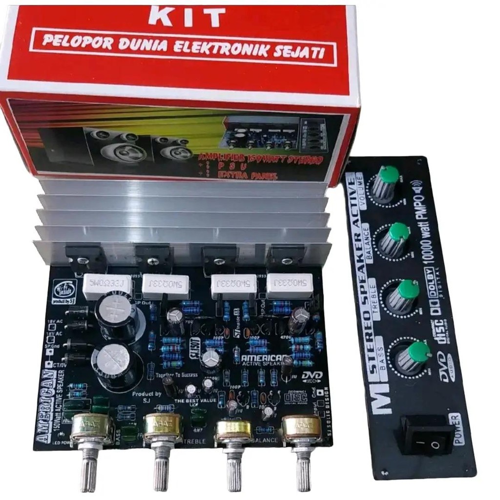 Jual POWER 150 STEREO lengkap panel tone control ampli rakitan | Shopee ...