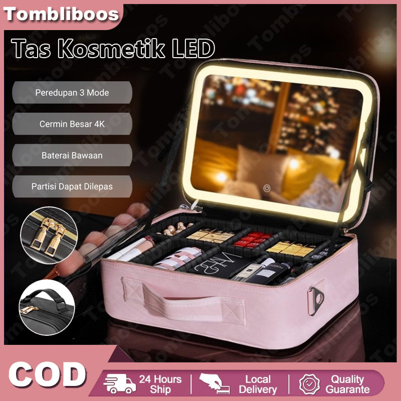 Jual Tombliboos Tas Lampu Beauty Case Full Mirror Tas Makeup Lampu Tas ...