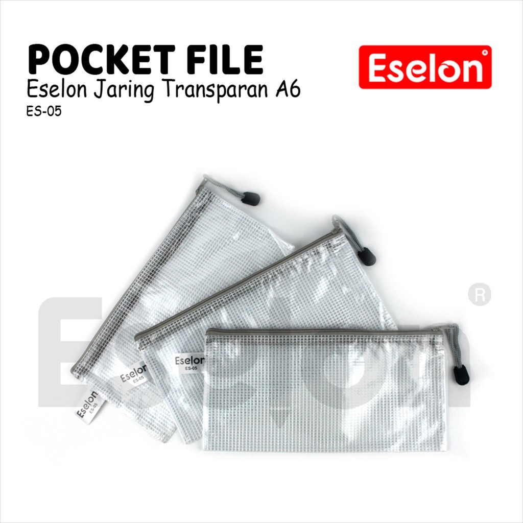 Jual Pocket File Jaring Transparan/ ES05 A6 Eselon / Pocket file ...