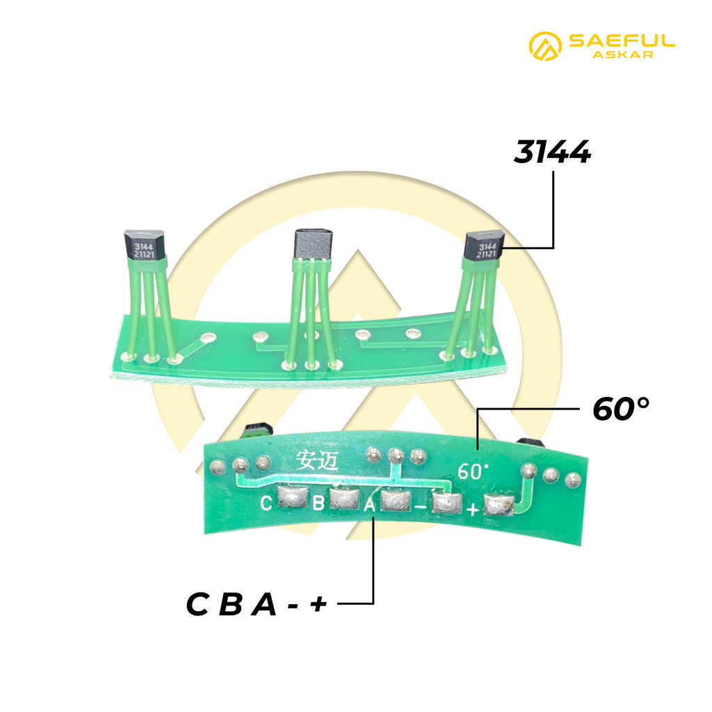 Jual Modul Sensor Magnet Motor PCB 3144 60° Hall Dinamo E-Bike Sepeda Listrik | Shopee Indonesia