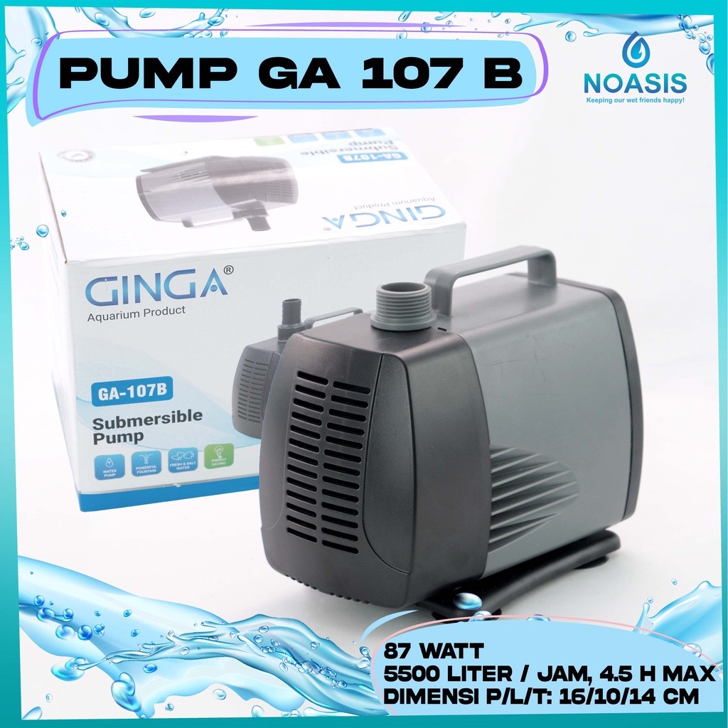 Jual POMPA AQUARIUM CELUP WATER PUMP GINGA GA 107 B GA-107B LOW WATT ...