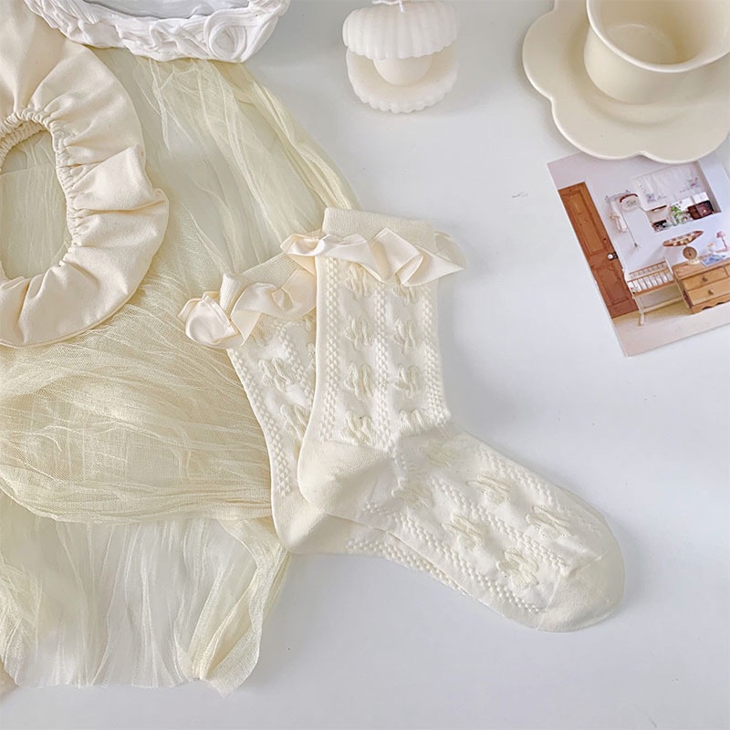 Jual Little Maple - Ruffling Korean Socks / Kaos Kaki Korea Renda ...