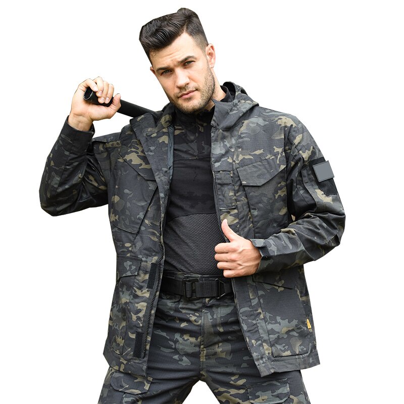 Jual PREORDER Jaket Airsoft bertudung tahan angin Camo, jaket militer ...