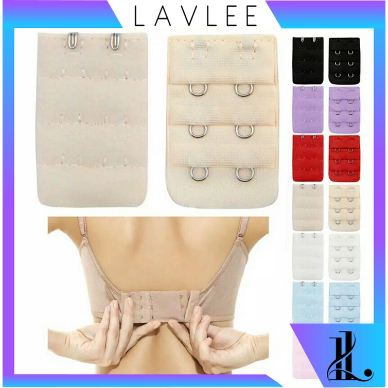 Jual LAVLEE 5857 Pengait Bra Tambahan / Sambungan Bra 2 Pengait Karet Elastis / Pengait Bra ...