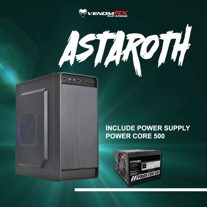 Jual VenomRX Casing PC Astaroth M-ATX with PSU Powercore 300W | Shopee Indonesia