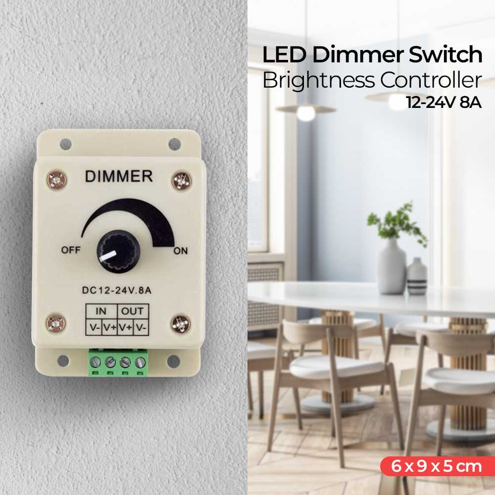 Jual MKKK Dimmer Lampu LED Brightness Controller 12-24V 8A ZBPDK2 | Shopee Indonesia