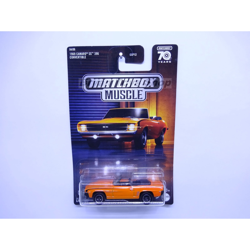 Jual Matchbox Muscle 1969 Camaro SS 396 Convertible Orange | Shopee Indonesia