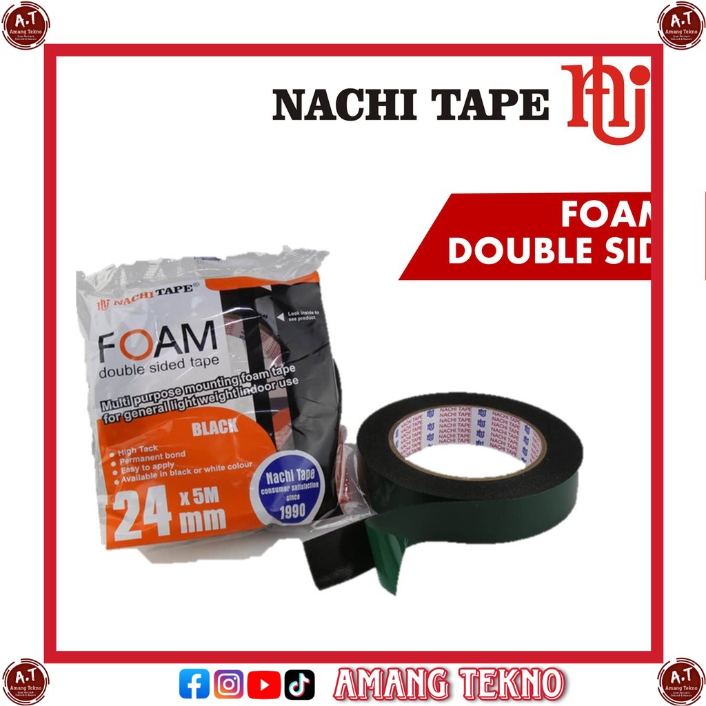 Jual ISOLASI DOUBLE TAPE FOAM NACHI & DAISUKE / DOUBLE TAPE FOAM NACHI / ISOLASI BUSA DAISUKE ...