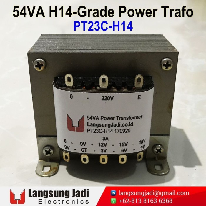 Jual LJ PT23C 9V 12V 15V 18V 3A Power Transformer Trafo Linear Power ...