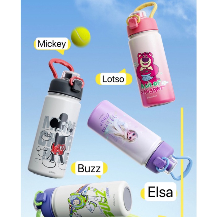 Jual Botol Stainless 316 Anak Model Teguk Motif Buzz Elsa Mickey Lotso ...