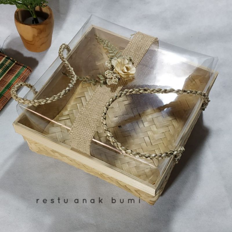 Jual TERURAH besek mika tinggi pita rustic, besek cangking, besek mika ...