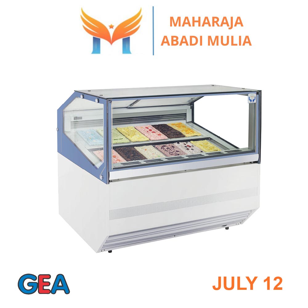 Jual Kabinet Pemajang Es krim Gelato Gea July-12 Gelato Showcase 12 Bin Fan Cooling Garansi ...