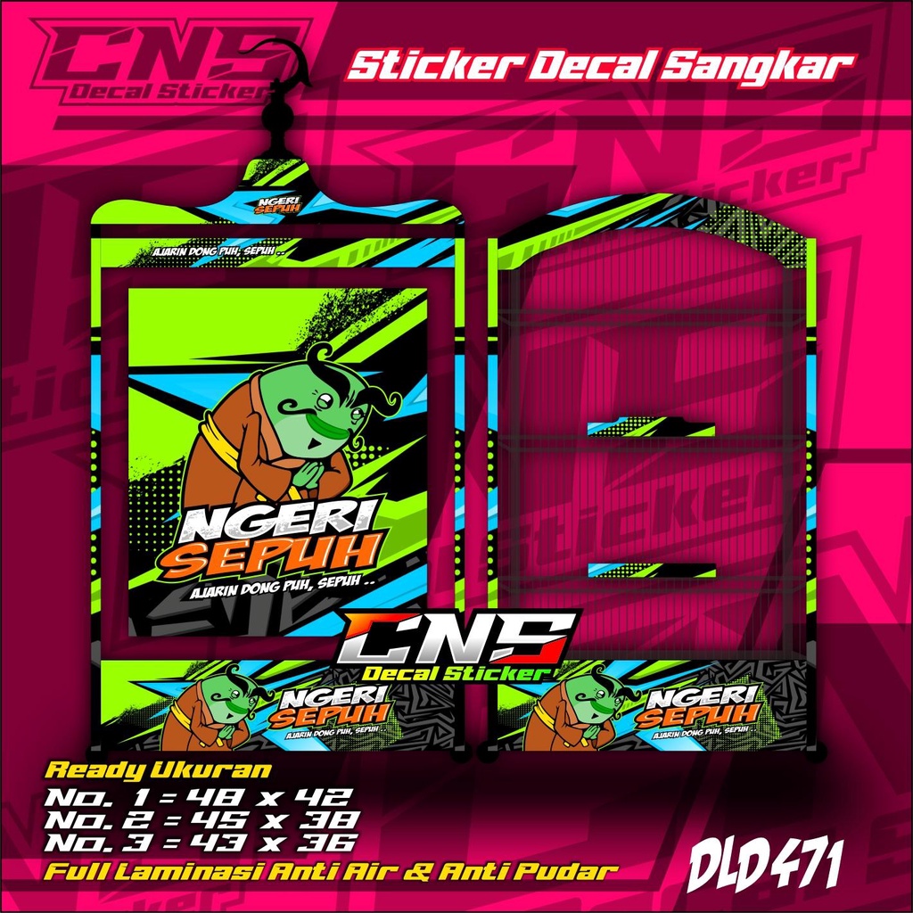 Jual Stiker Sangkar Kotak NGERI SEPUH High Quality Bisa REQUEST CUSTOM ...