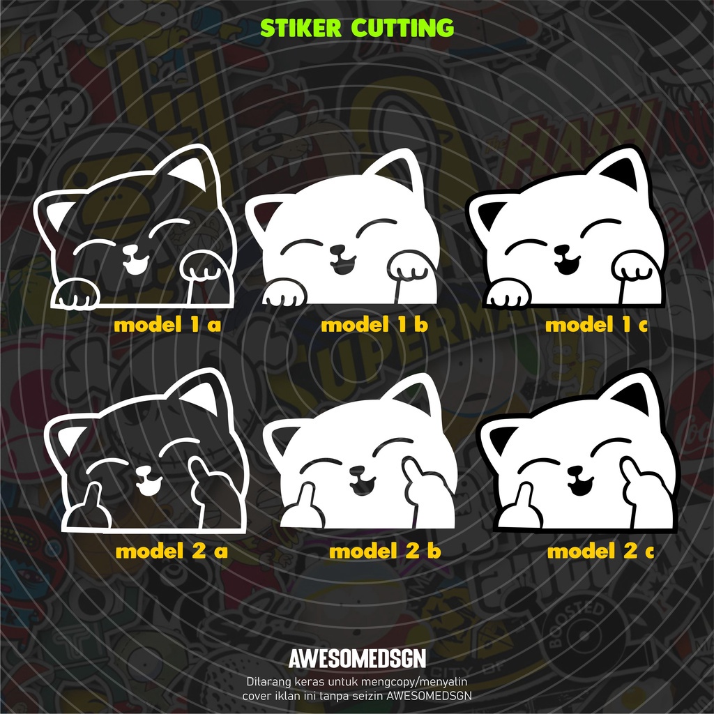 Jual STIKER STICKER CUTTING KUCING LUCU CAT CUTE JDM | Shopee Indonesia