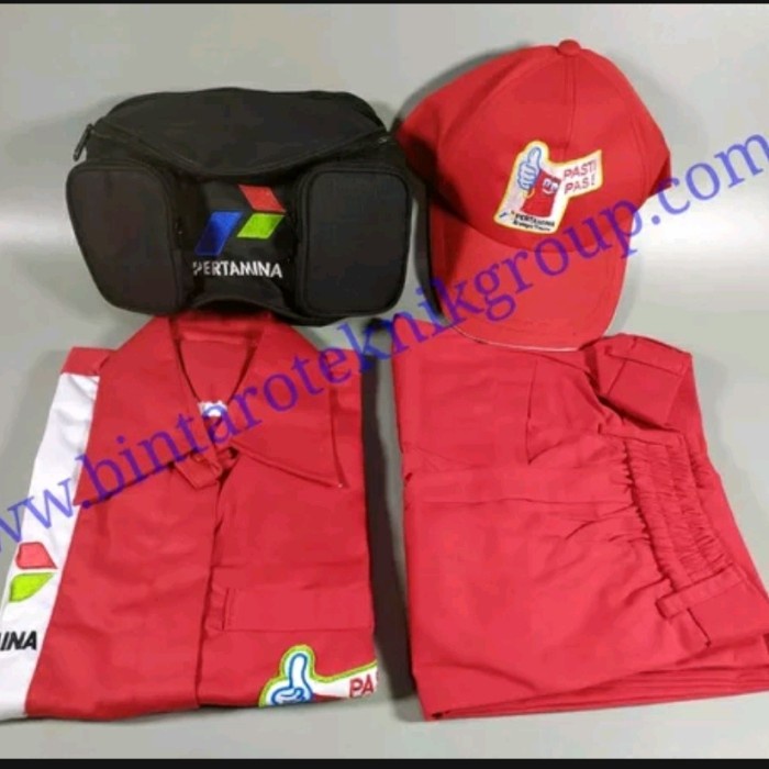 Jual Paket Seragam Set Operator SPBU plus Topi plus Tas Pinggang ...