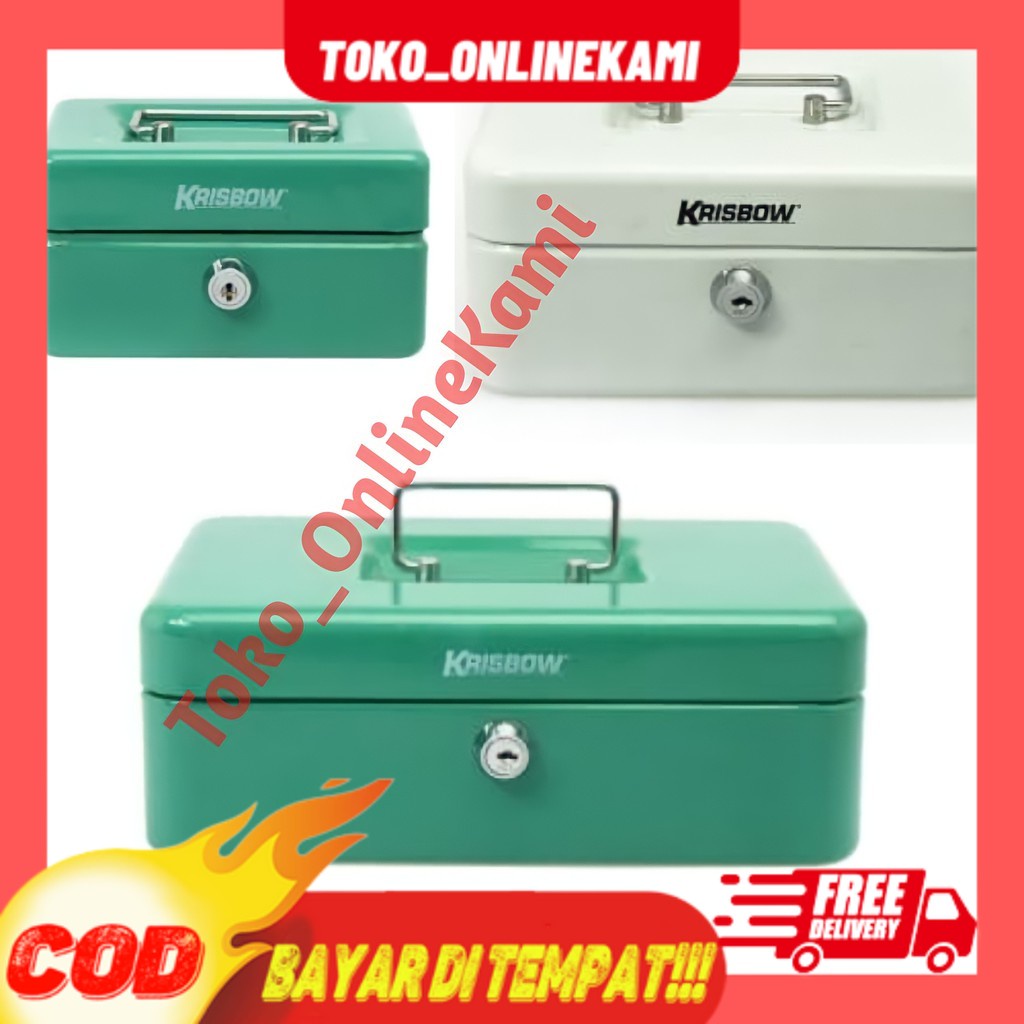 Jual Krisbow Cash Box Hijau Dan Putih 15cm,20cm Dan 25cm/Tempat ...
