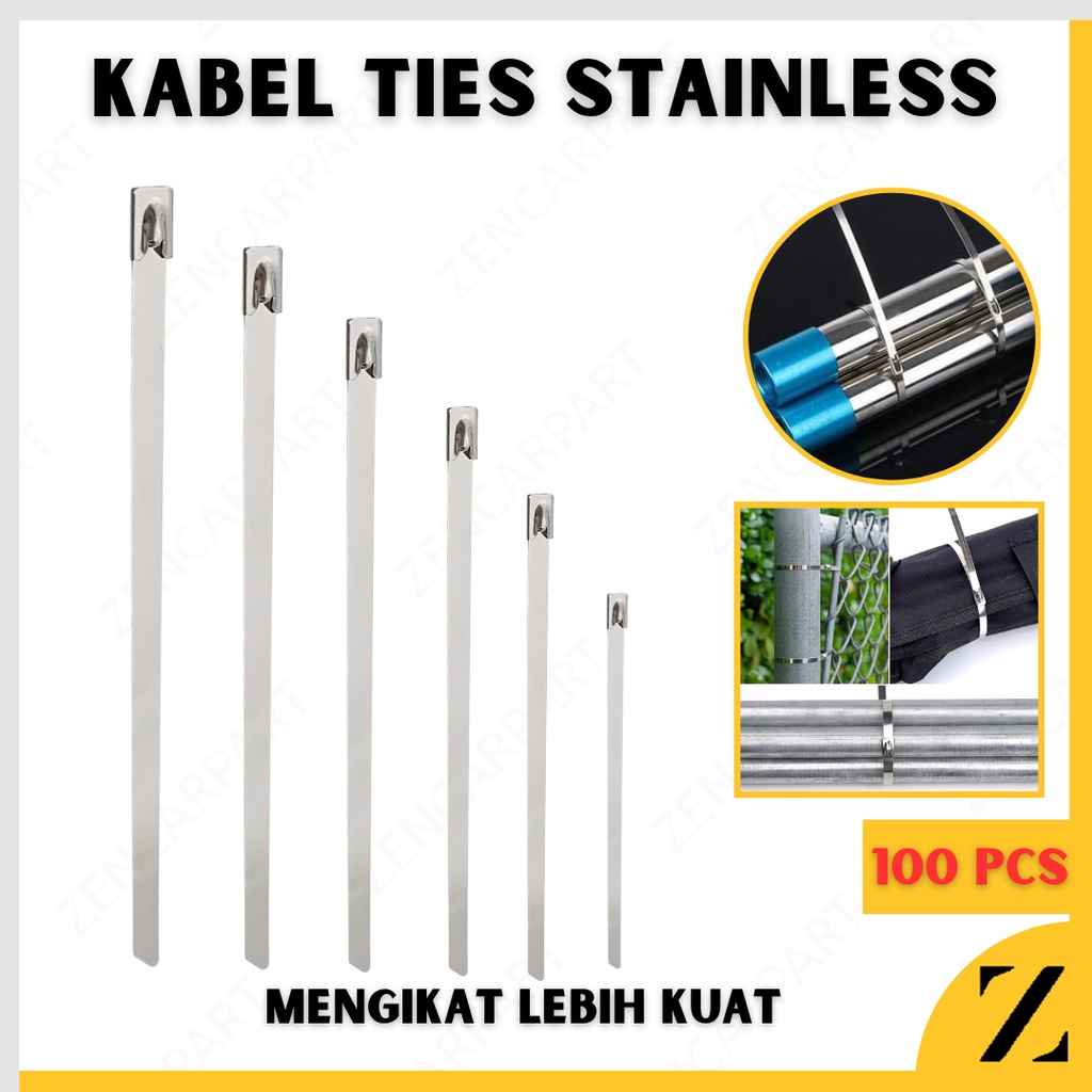 Jual ONEL Kabel Tis Cable Ties Stainless Tali Besi Klem Warp exhaust ...