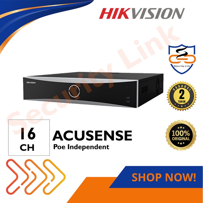 Jual DS-7616NXI-K2/16P - Hikvision NVR 16CH POE ACUSENSE 4K FACE ...