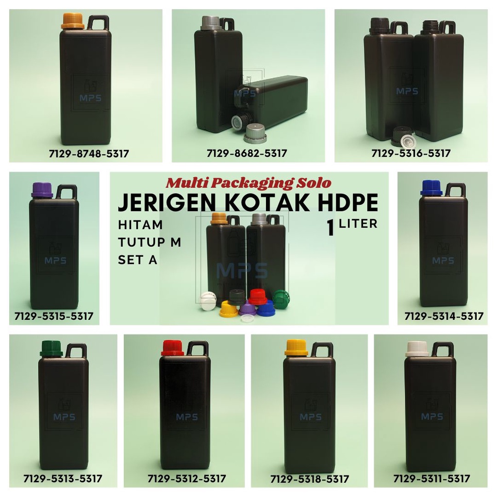 Jual Botol Jerigen 1 L Kotak Hitam HDPE Neck 30 Set A/Jerigen 1000 Ml ...