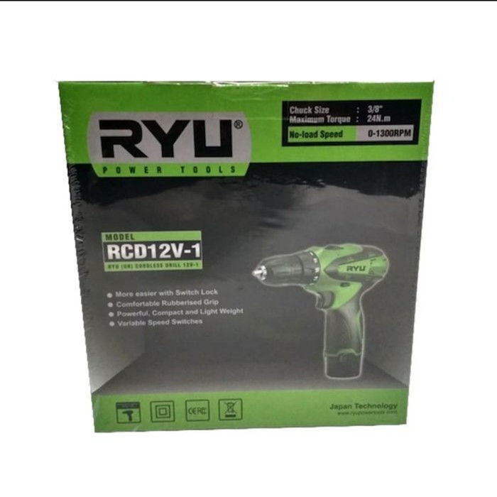 Jual Bor Cordless / Bor baterai 12V-1 RYU | Shopee Indonesia