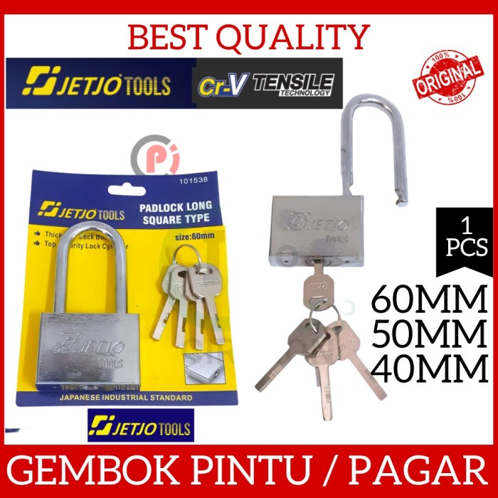 Jual JETJO Gembok Pagar Rumah Pintu Gudang Motor Padlock Kokoh Tahan ...