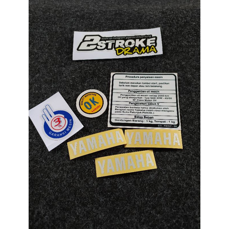 Jual stiker sticker logo emblem stiker prosedur mio sporty 5tl ...