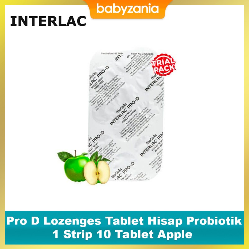 Jual Interlac Pro D Lozenges Tablet Hisap Probiotik 1 Strip 10 Tablet ...