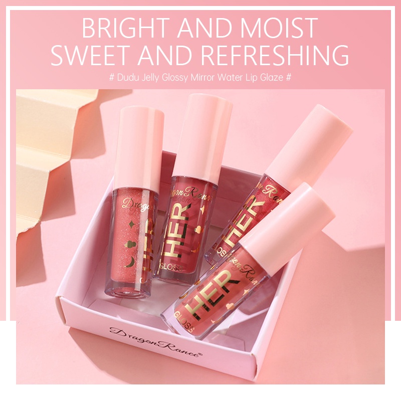Jual Ready-HER Lipstick Lip Gloss Lip Glaze Waterproof Glitter Bibir ...