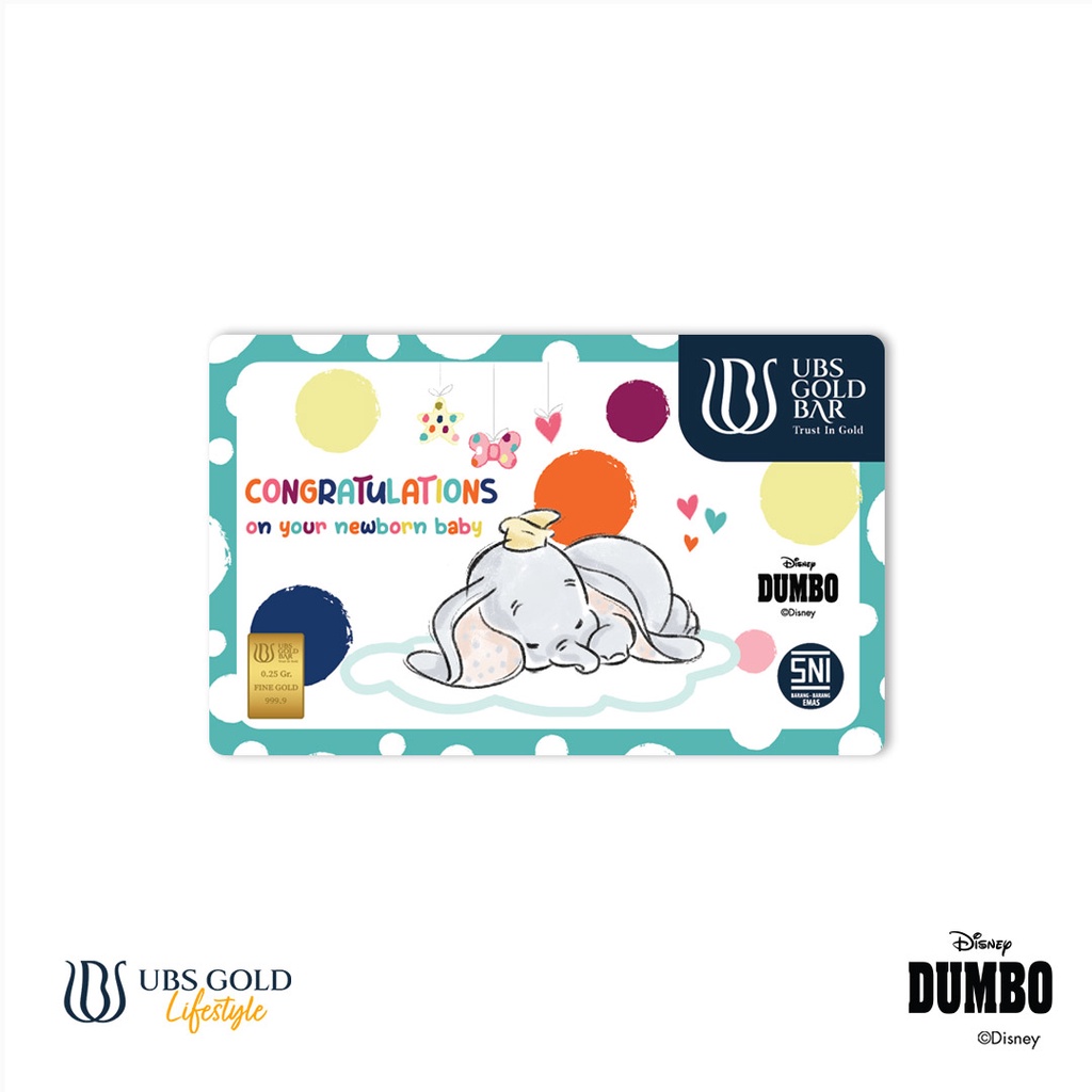 Jual UBS Logam Mulia Disney Dumbo New Born 0.25 Gr | Shopee Indonesia