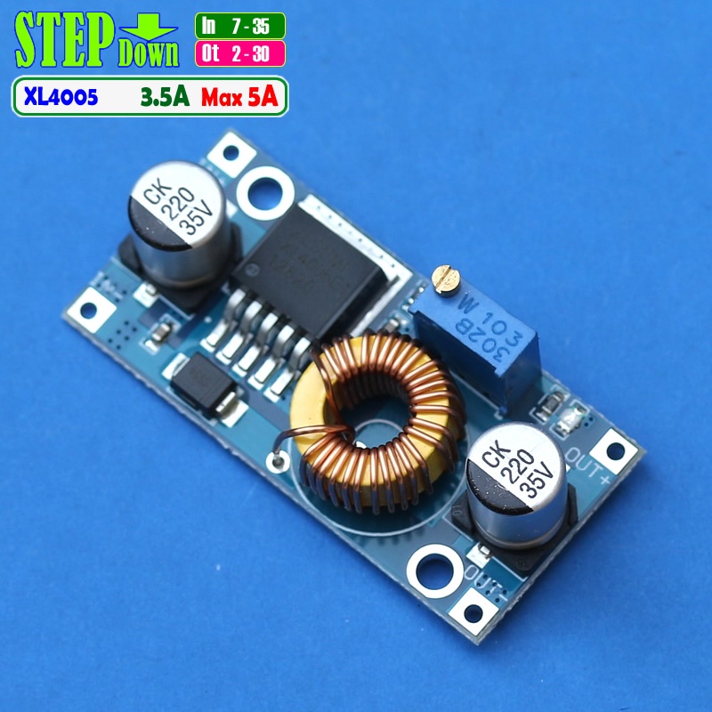 Jual Step Down 5A DC Stepdown CV IN 7-35V XL4005 Adjustable OUT 2-30V ...