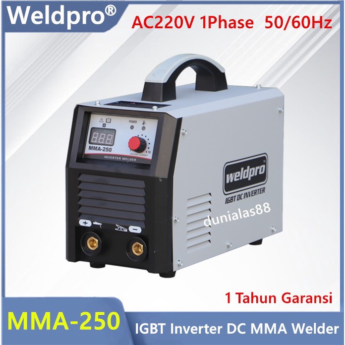 Jual Mesin Las Weldpro MMA 250A Inverter Trafo Las Listrik MMA-250 MMA250 | Shopee Indonesia