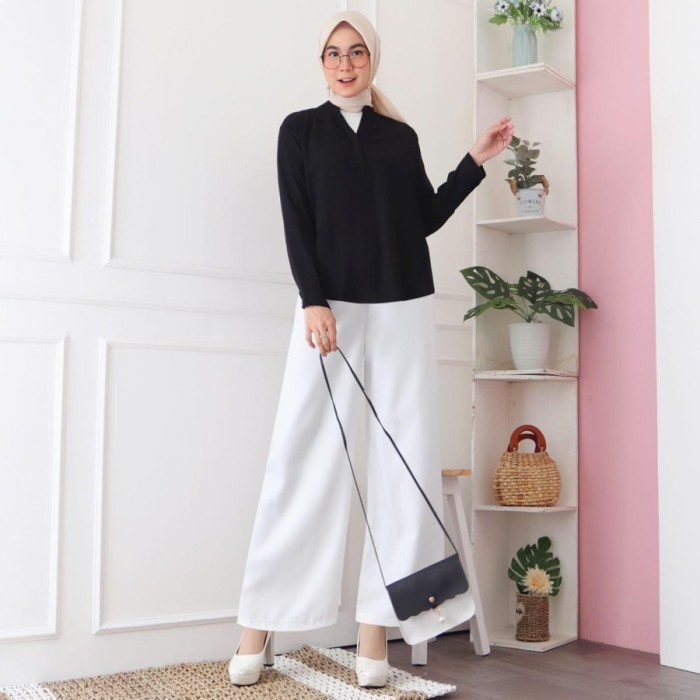 Jual best -Celana Kulot Cullote Premium Polos Bahan Shakila 1001 ...