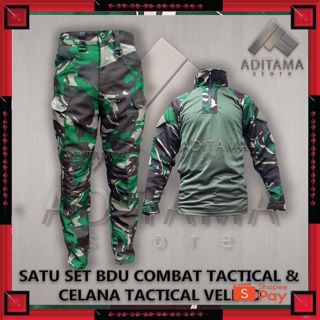 Jual 12.12 SERAGAM SALE / SERAGAM SETELAN SATU SET BAJU KAOS BDU COMBAT TACTICAL CELANA PANJANG ...