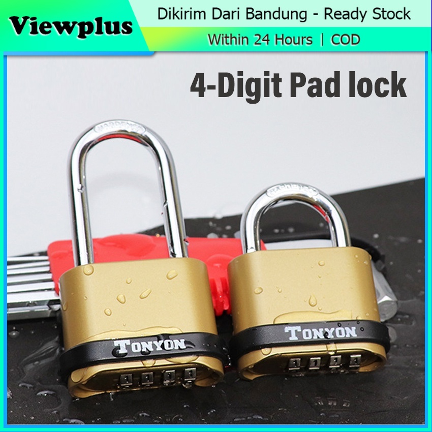 Jual Gembok Kode Angka Kombinasi 4 Digit Panjang Anti Maling Gembok ...