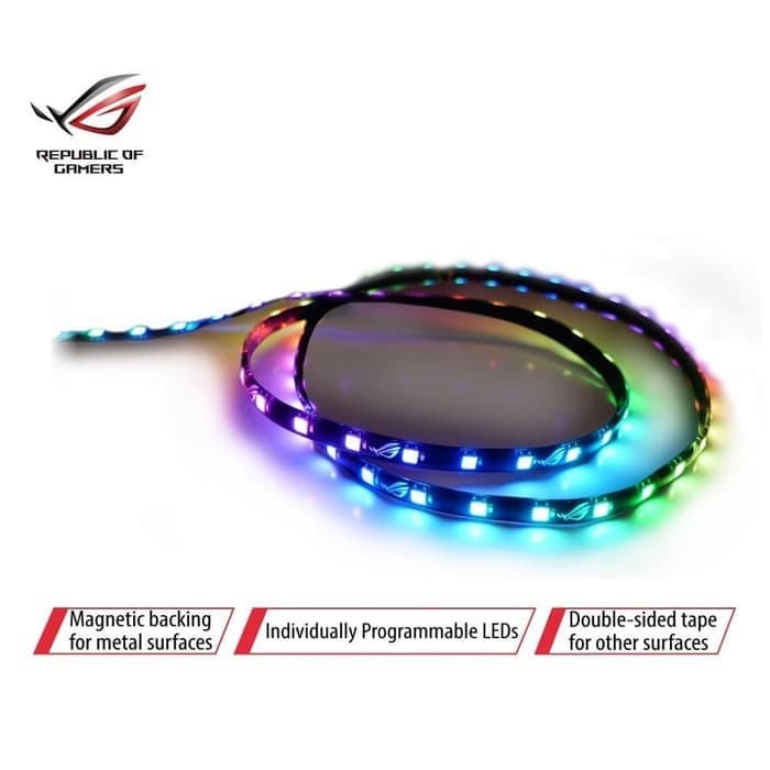 Jual ASUS ROG Addressable RGB 5V LED Strip 60CM - Aura Sync Compatible ...