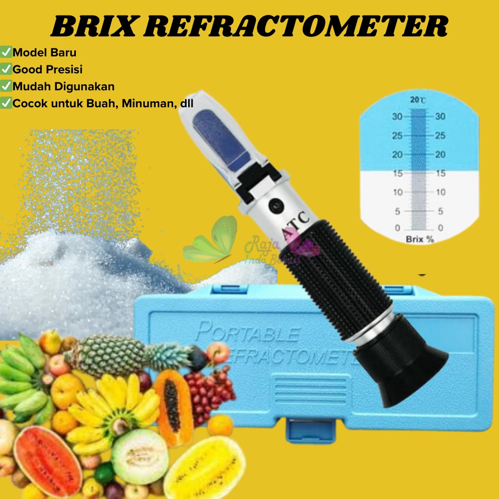 Jual BRIX METER Alat Pengukur Kadar Manis Gula Kemanisan 0-32% ...