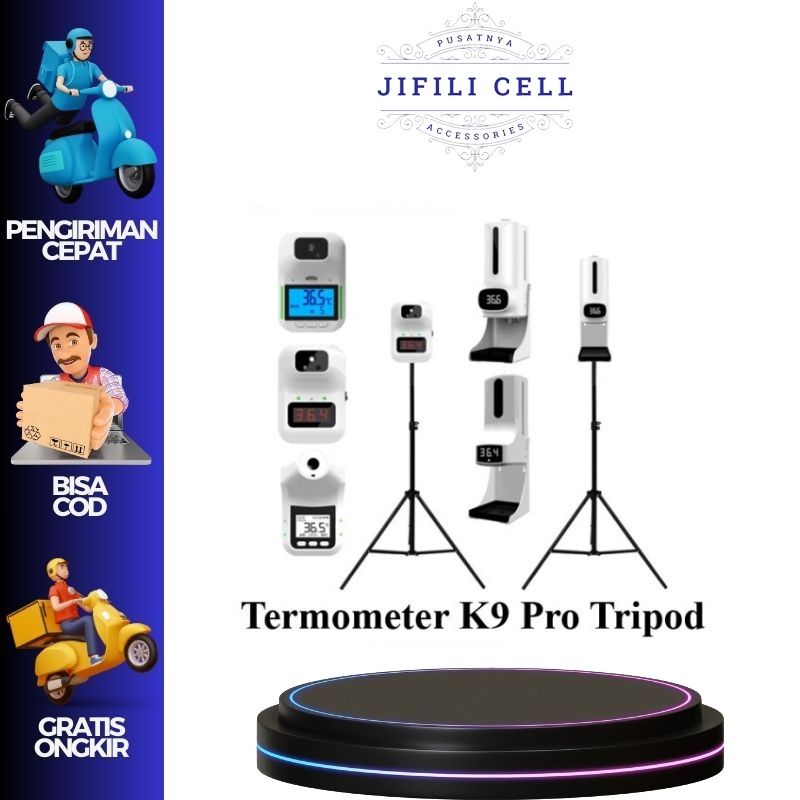 Jual K3 Pro Thermometer Infrared Digital Forhead Dinding Tripod ...