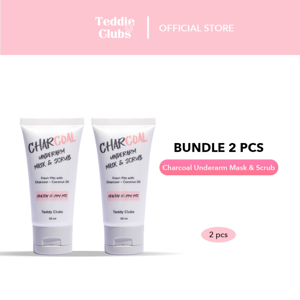Jual [BUNDLE HEMAT] Teddy Clubs Charcoal Underarm Mask & Scrub - Untuk ...