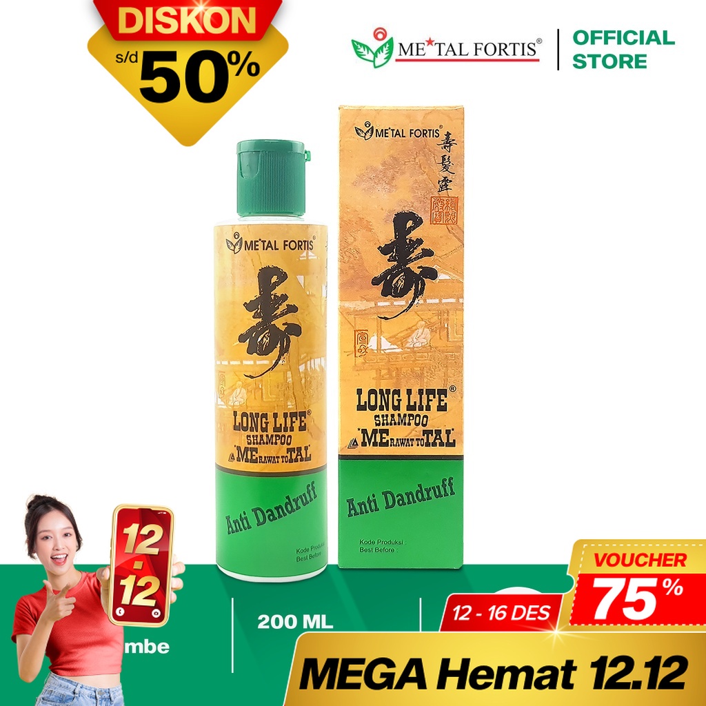 Jual METAL FORTIS Shampo Metal 200 / 100 / 60 ML Anti Dandruff Long ...