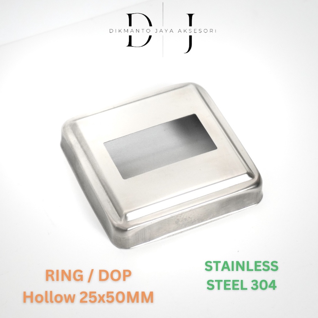 Jual KHACA - Cover / Tutup Plendes Tiang Railing Kotak 25x50 mm SUS304 ...