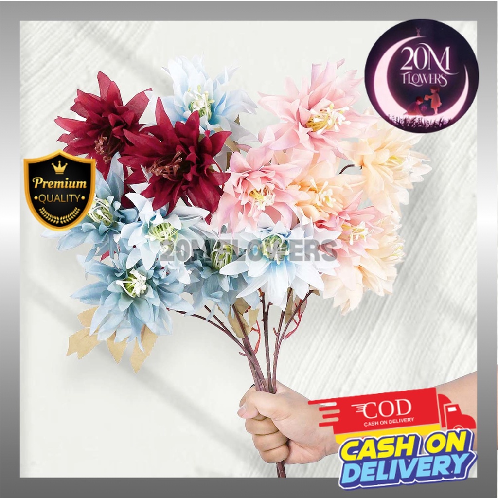 Jual BUNGA ANEMONE ARTIFICIAL TANGKAI PANJANG CABANG 3 ARTIFICIAL ...