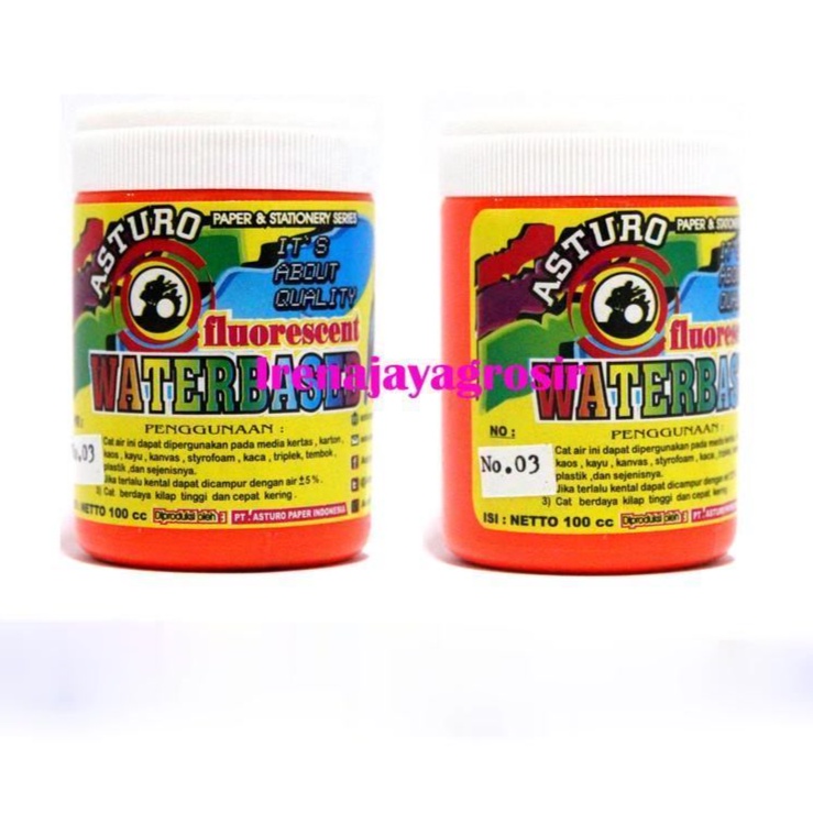 Jual ASTURO CAT POSTER NO 3 ORANGE TERANG / WATERBASED / CAT AIR 100 CC ...