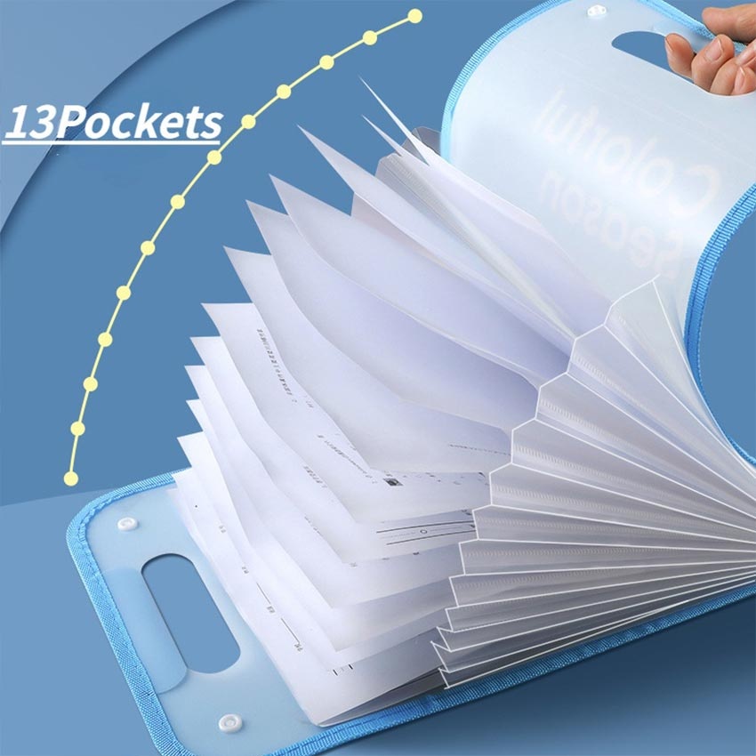 Jual Tas File Akordeon Tas File Handle Map File Clear Holder Tas File ...