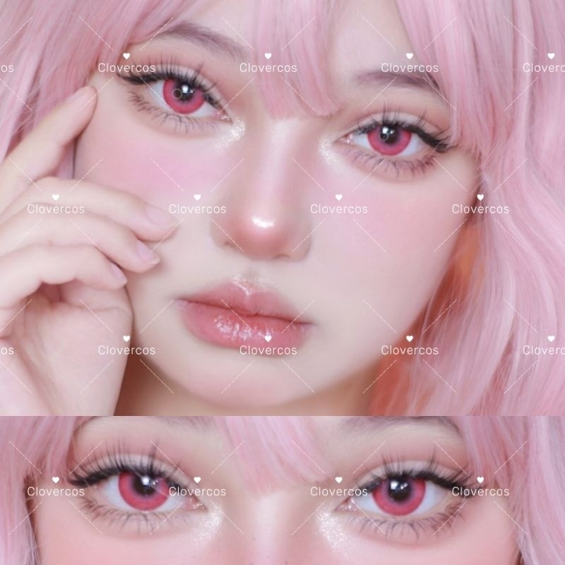 Jual [Ready] Clovercos Softlens Cosplay Risako Cherry Red Pink | Shopee ...